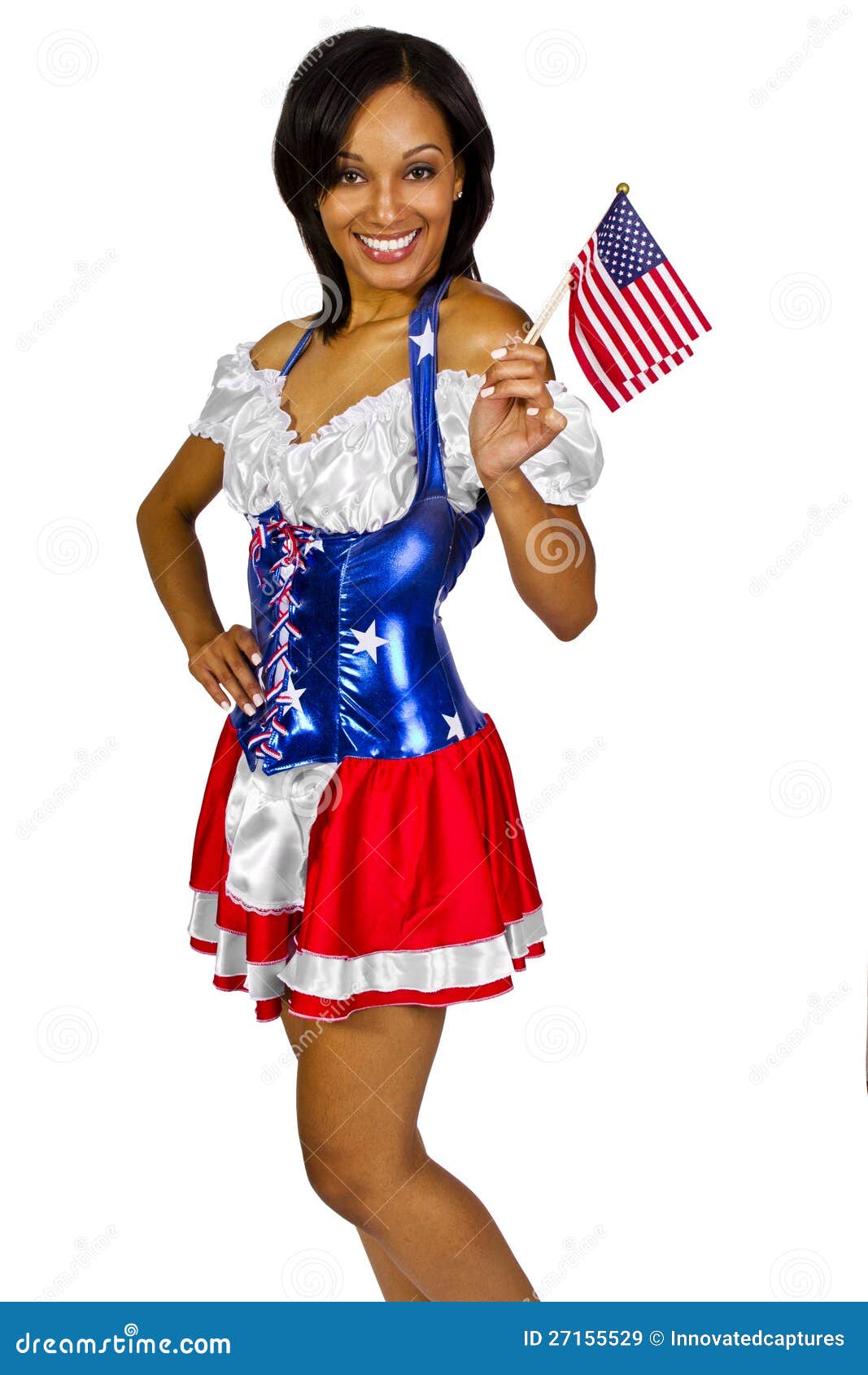 Patriotic American Girl stock image. Image of immigration - 27155529