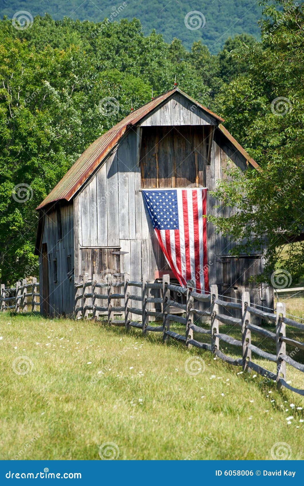 Patriotic Barn Landscape Stock Photography | CartoonDealer.com #27785954