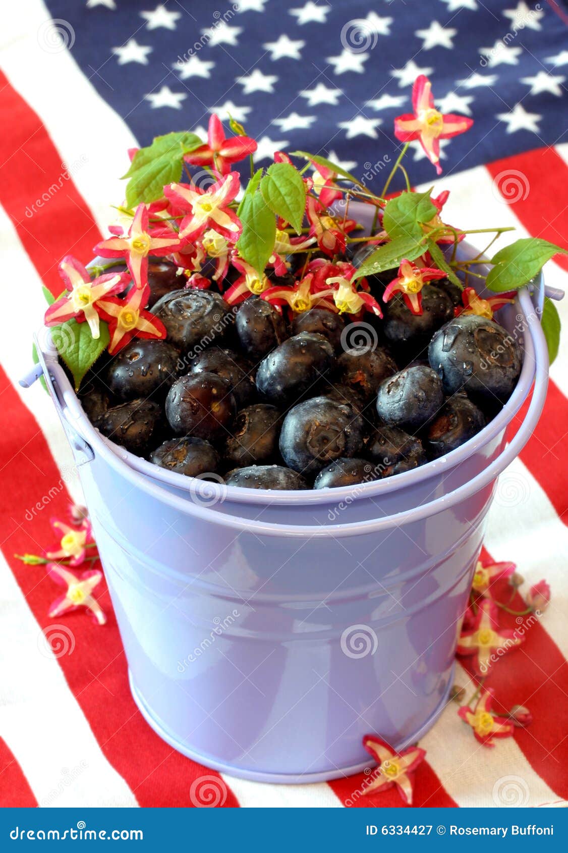 Patriotic Blueberries and Flag Stock Image - Image of colorful, blue ...