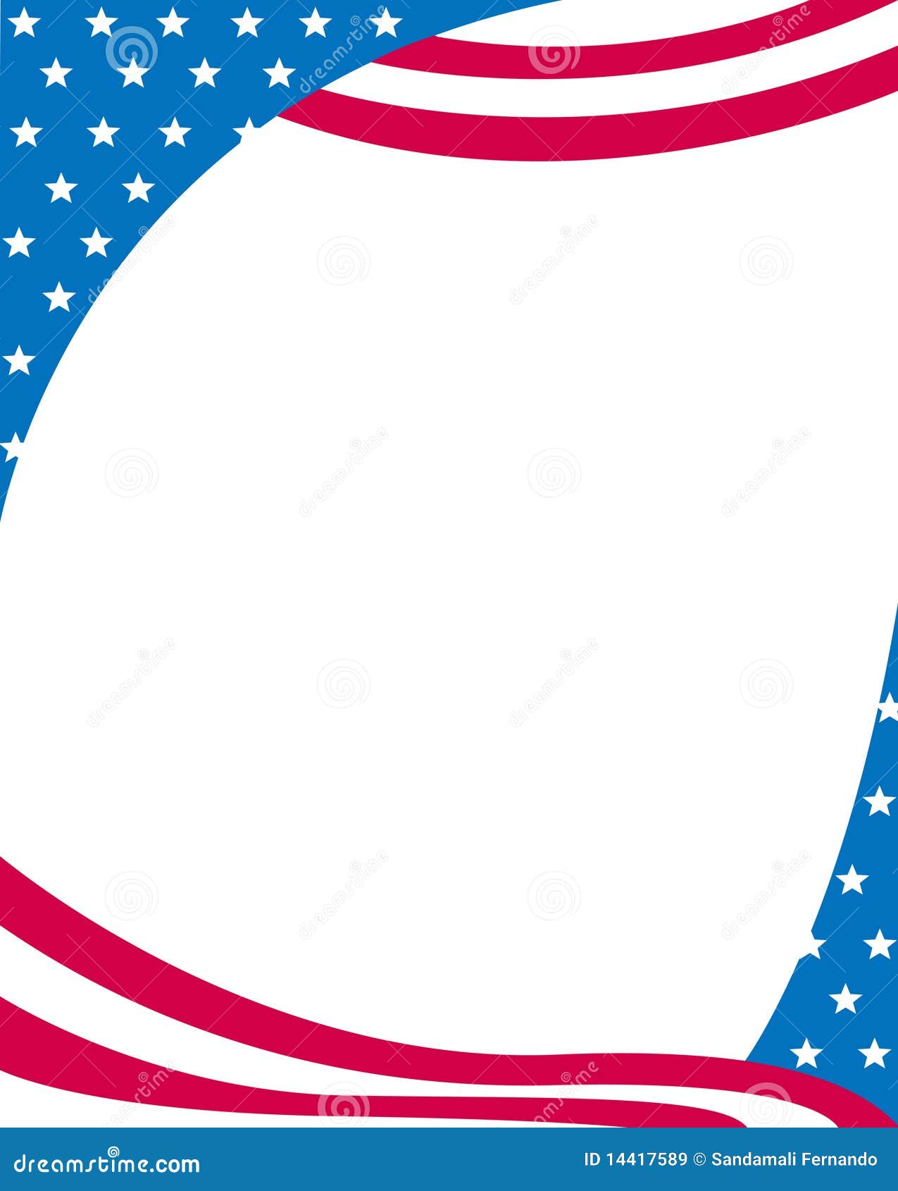 Patriotic border stock vector. Illustration of artistic - 14417589