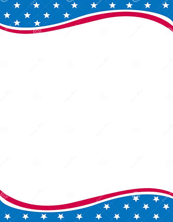 Patriotic border stock vector. Illustration of elements - 14417770