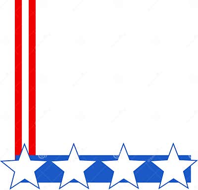 Patriotic Border stock vector. Illustration of stripes, stars - 45849