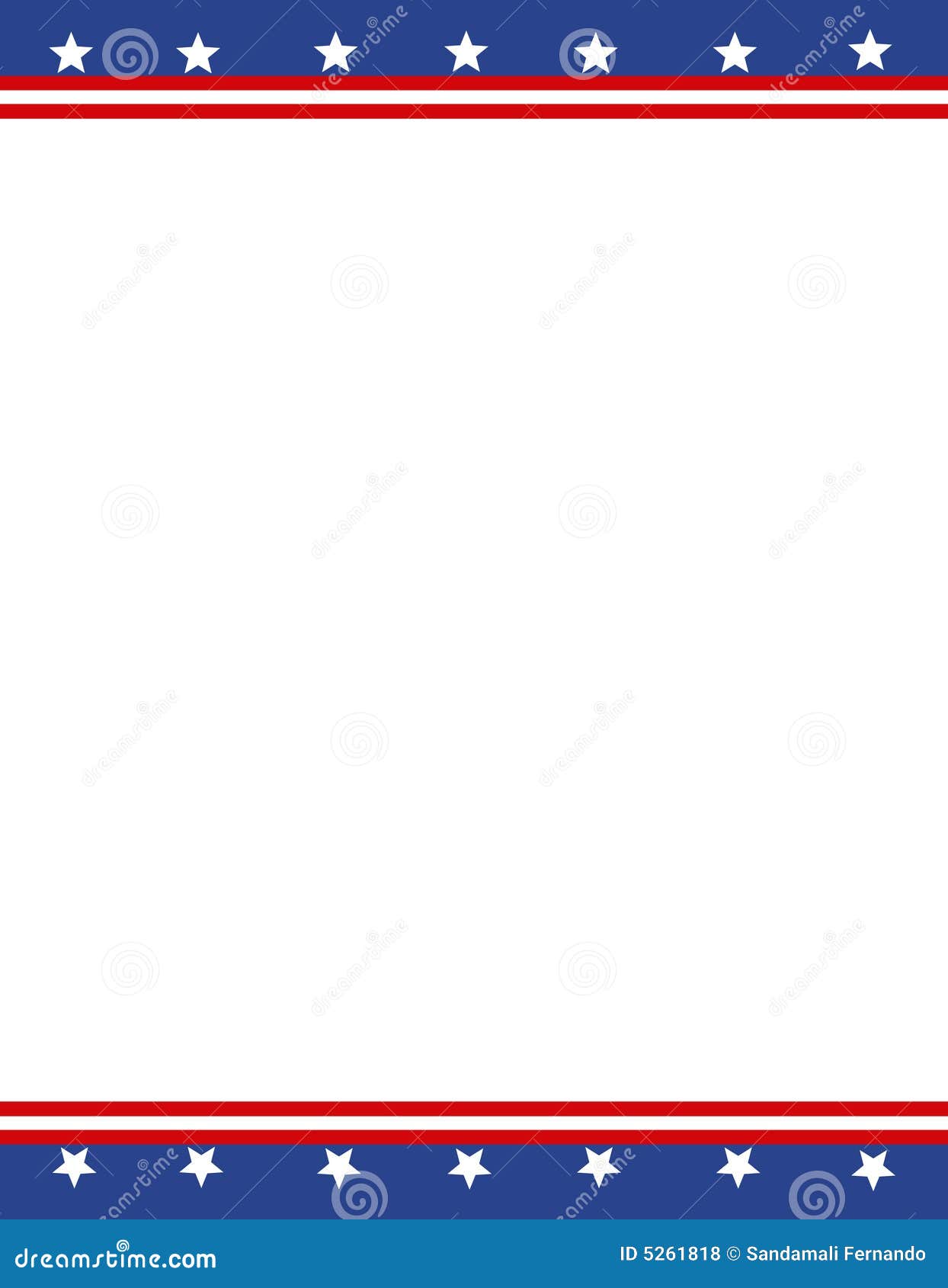 Patriotic border stock vector. Illustration of page, event - 5261818