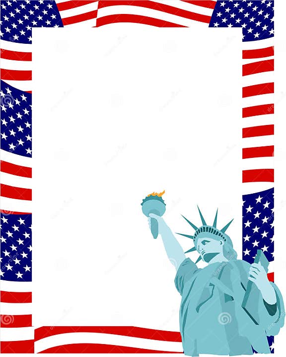 Patriotic Border stock vector. Illustration of torch, patriotism - 68373