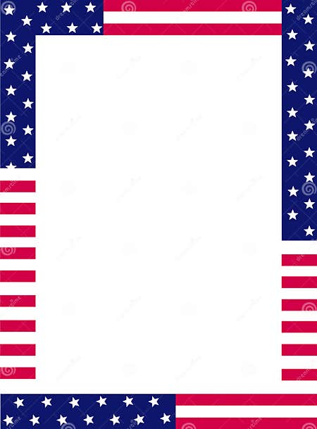 Patriotic border stock vector. Illustration of clipart - 8437504