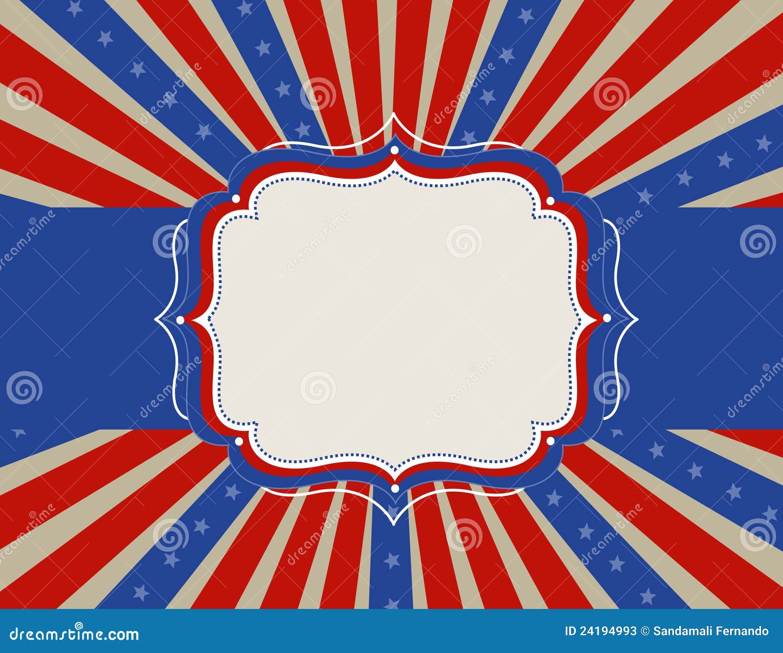 American Flag Border Powerpoint Background