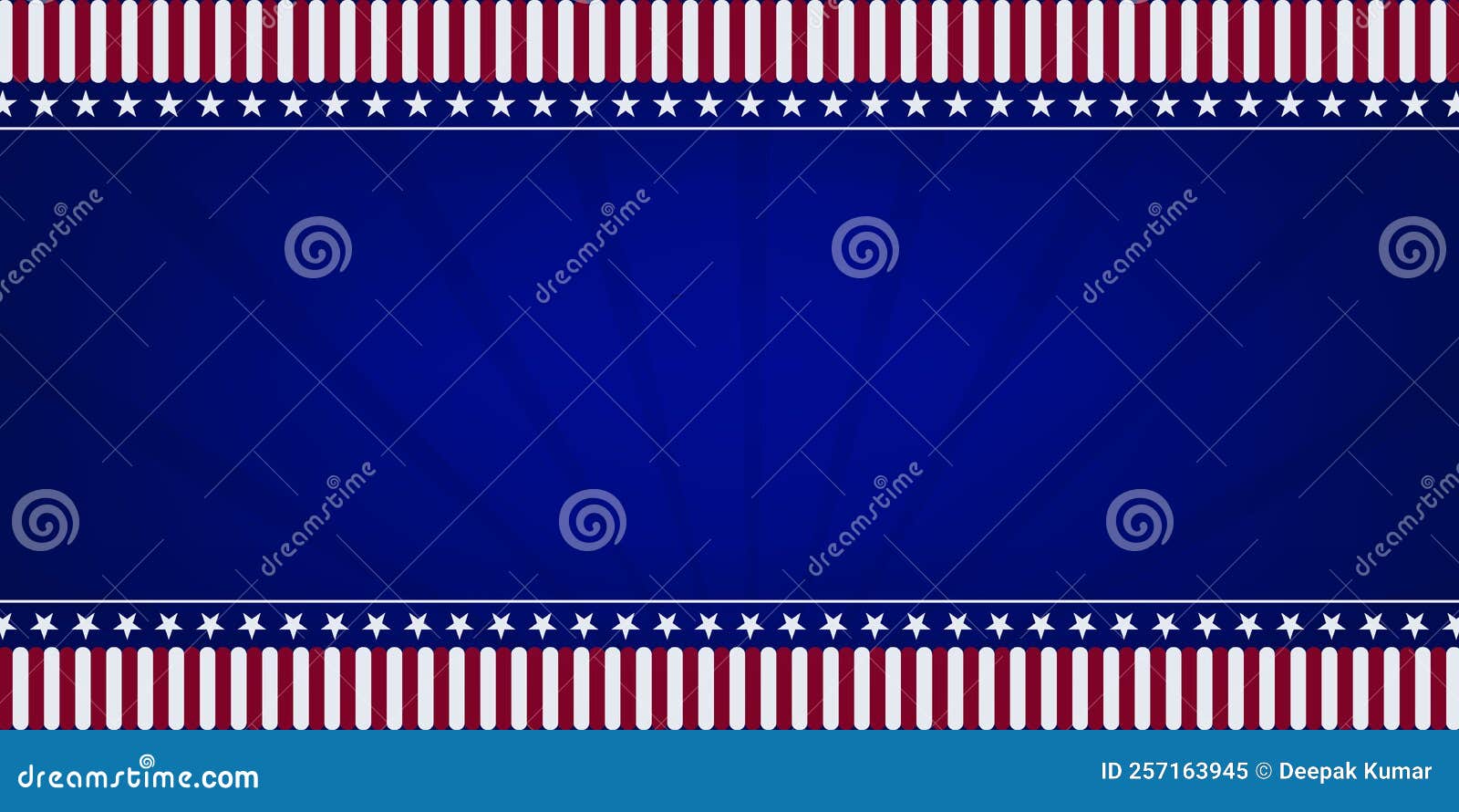 Patriotic Border Divider American Usa Flag Stock Vector - Illustration ...