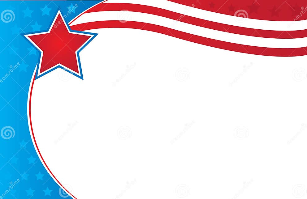 Patriotic Border Flyer Template Stock Illustration - Illustration of ...