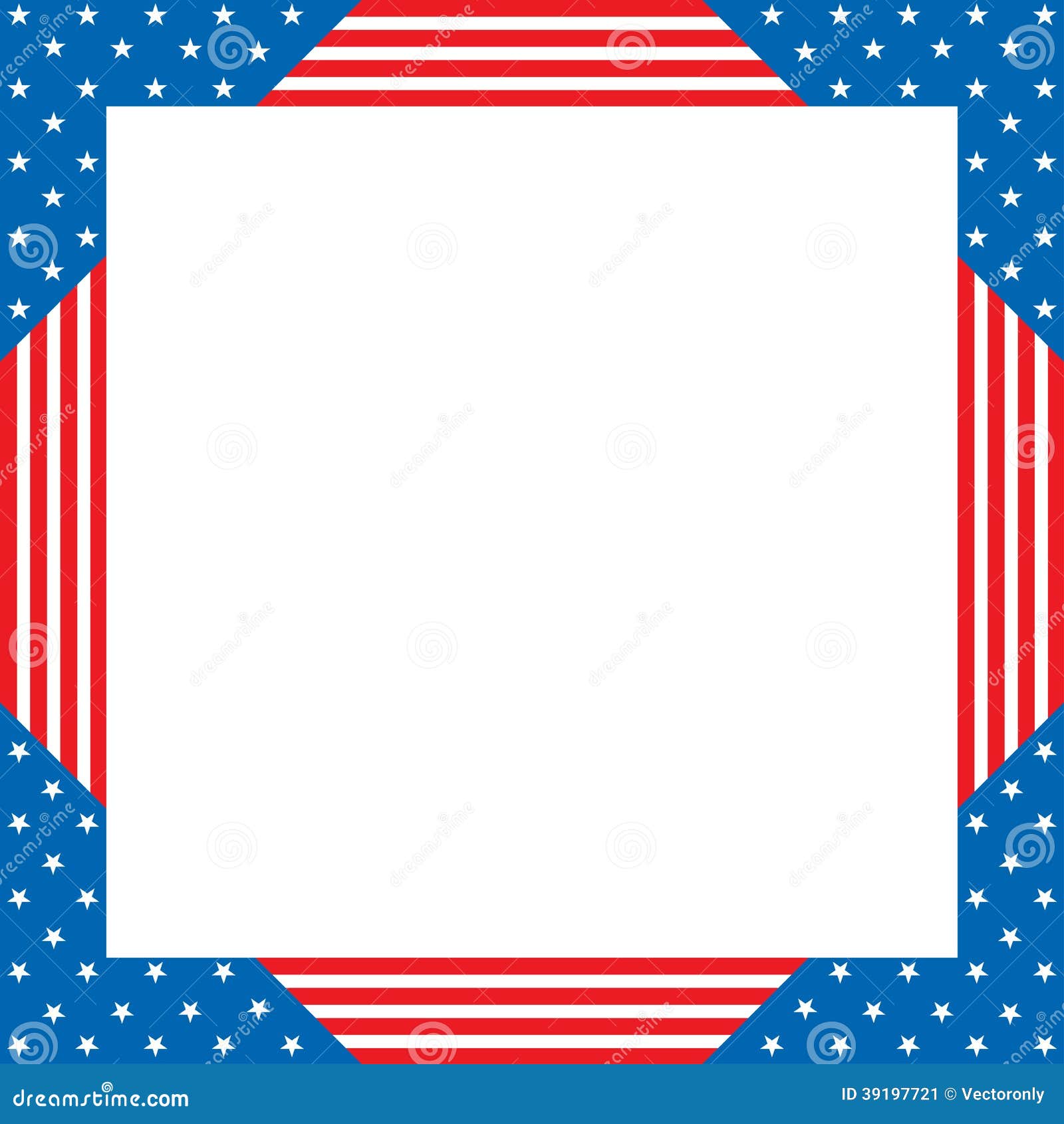 Patriotic border stock vector. Illustration of frames - 39197721