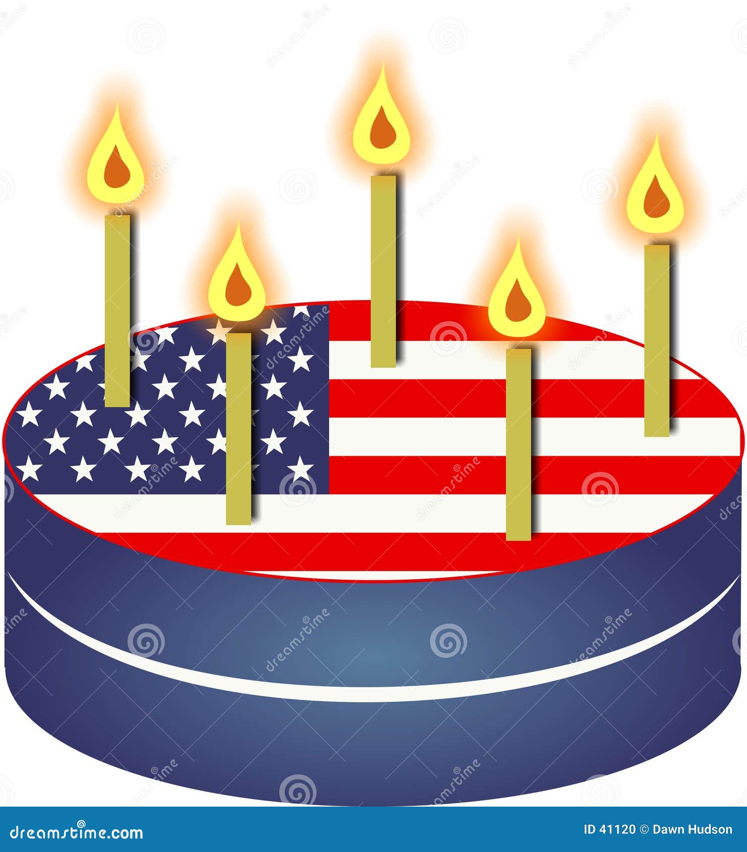 Patriotic Cake stock illustration. Illustration of fourth - 41120