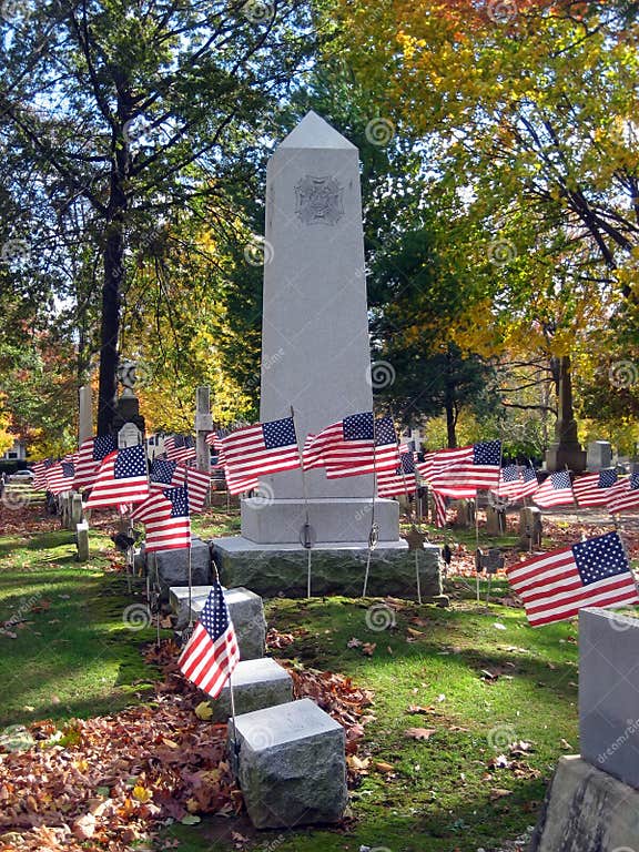 Patriotic Cemetery Monument 2 Stock Image - Image of colorful, monument ...