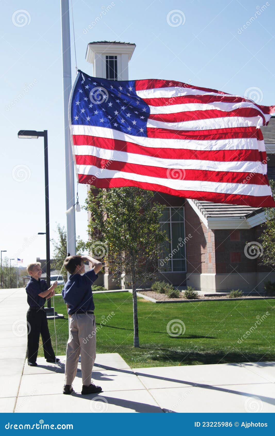Patriotic Children stock photo. Image of raising, america - 23225986