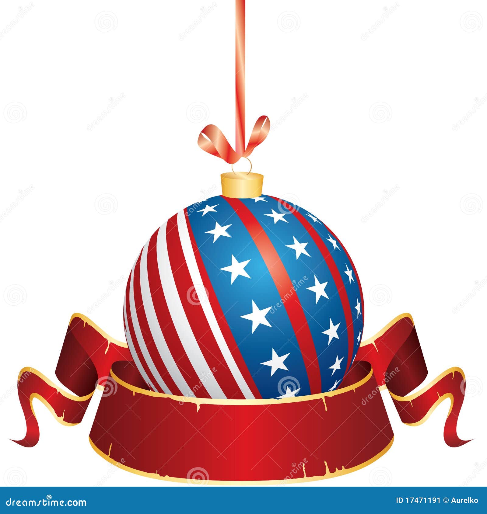 American Flag Christmas Clip Art