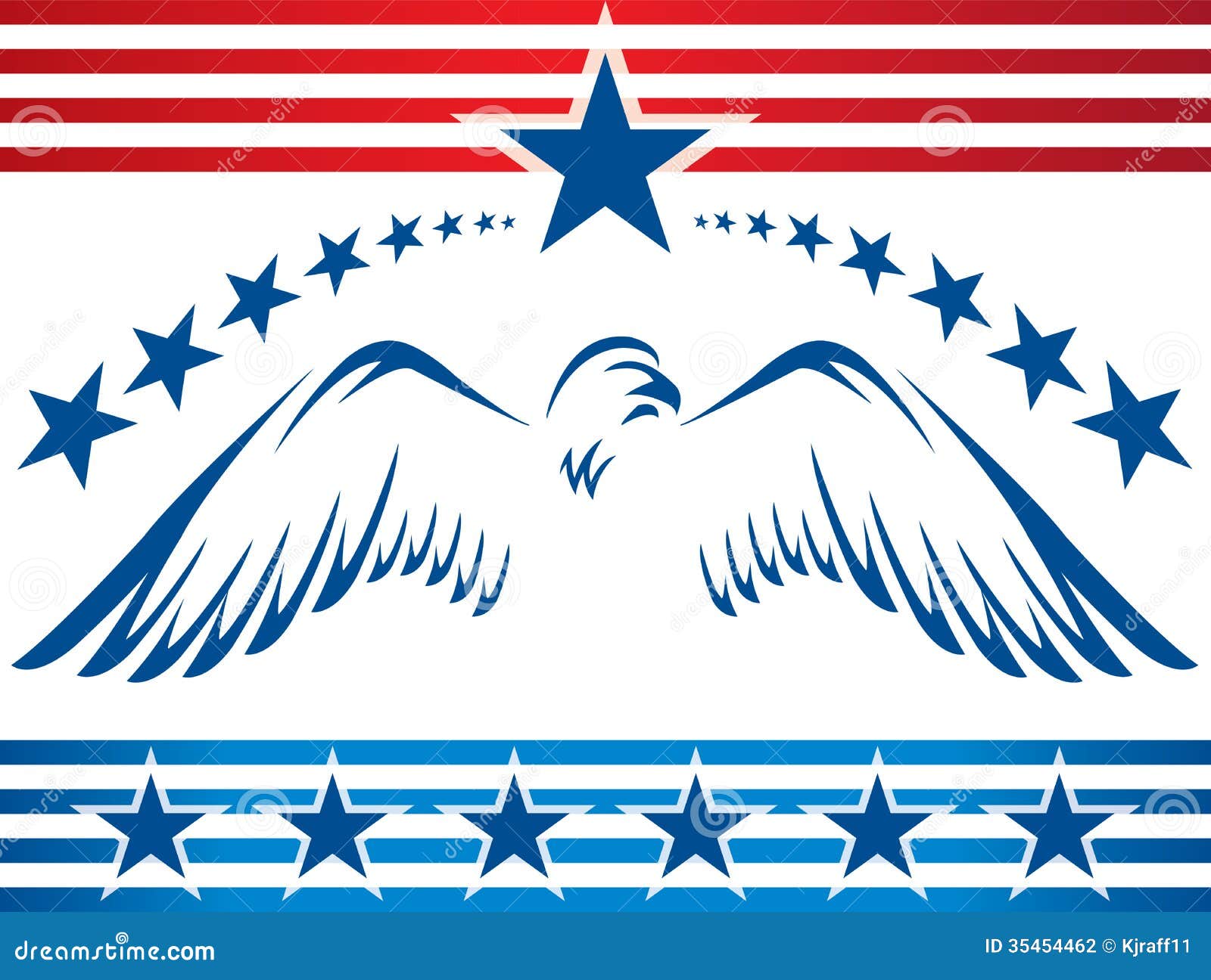 Patriotic eagle_banner stock vector. Illustration of military - 35454462