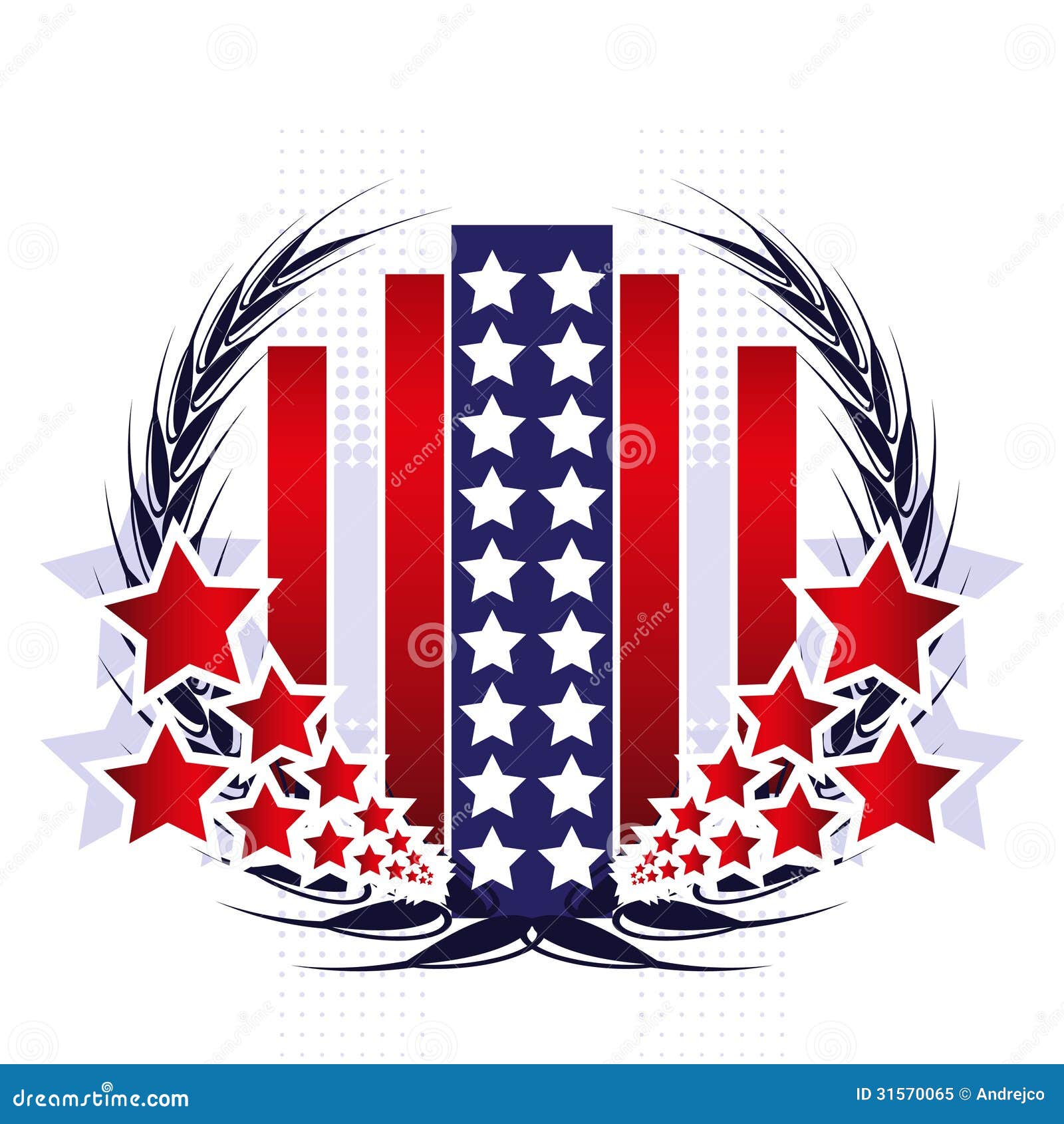 Patriotic Emblem stock vector. Illustration of decoration - 31570065