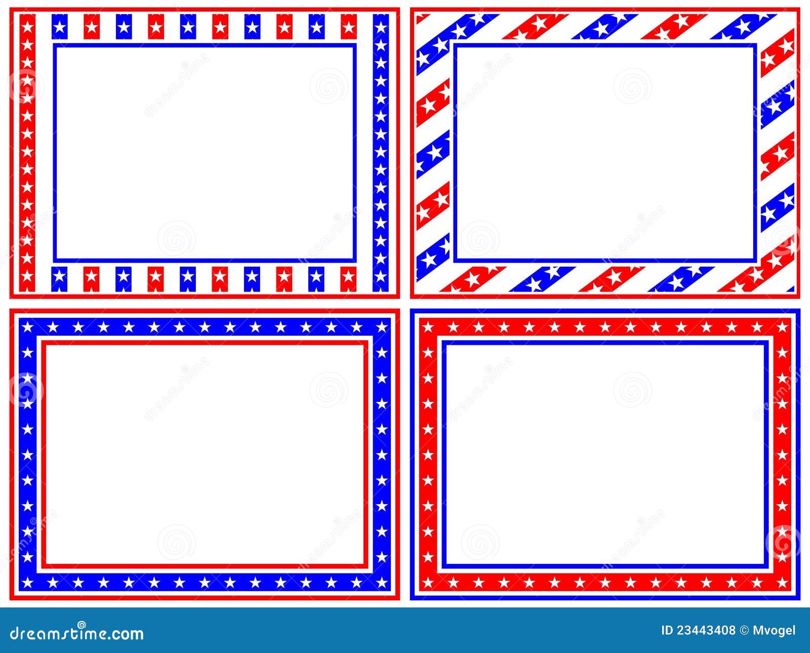 Patriotic Frame Set stock vector. Illustration of american - 23443408