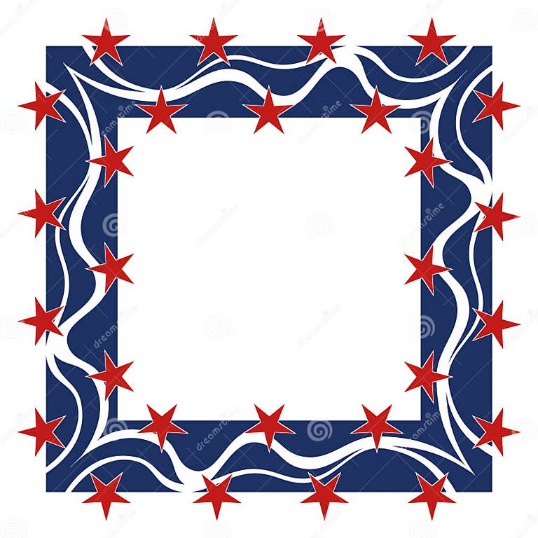 Patriotic frame - square stock illustration. Illustration of america ...