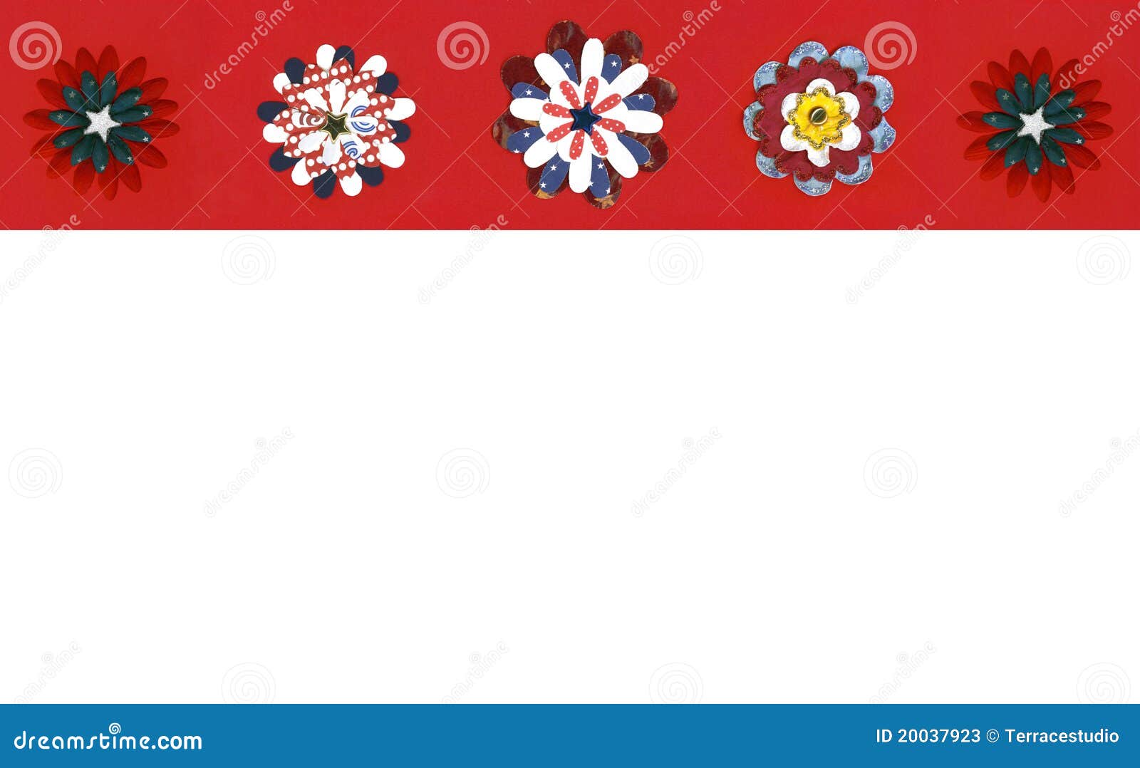 Patriotic Holiday Red, White and Blue Flowers Stock Image - Image of ...