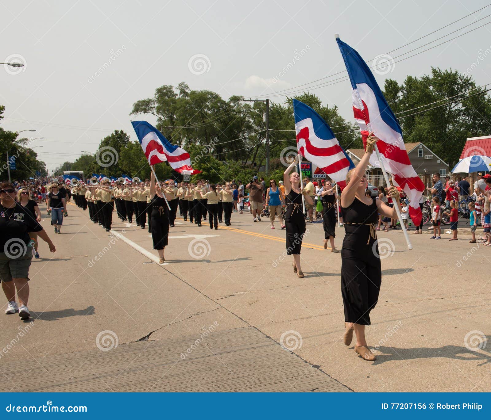 Patriotic Independence Day Parade Editorial Photo - Image of ...