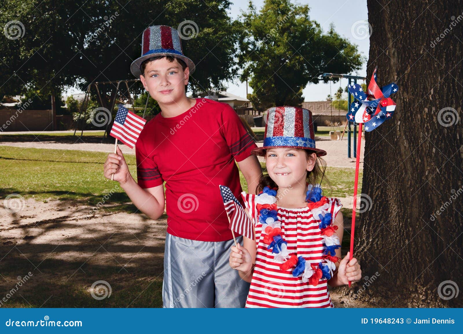 Patriotic Kids stock image. Image of fourth, brother - 19648243