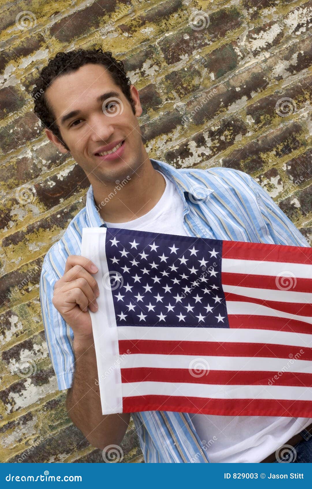 Patriotic Man stock image. Image of american, teenager - 829003