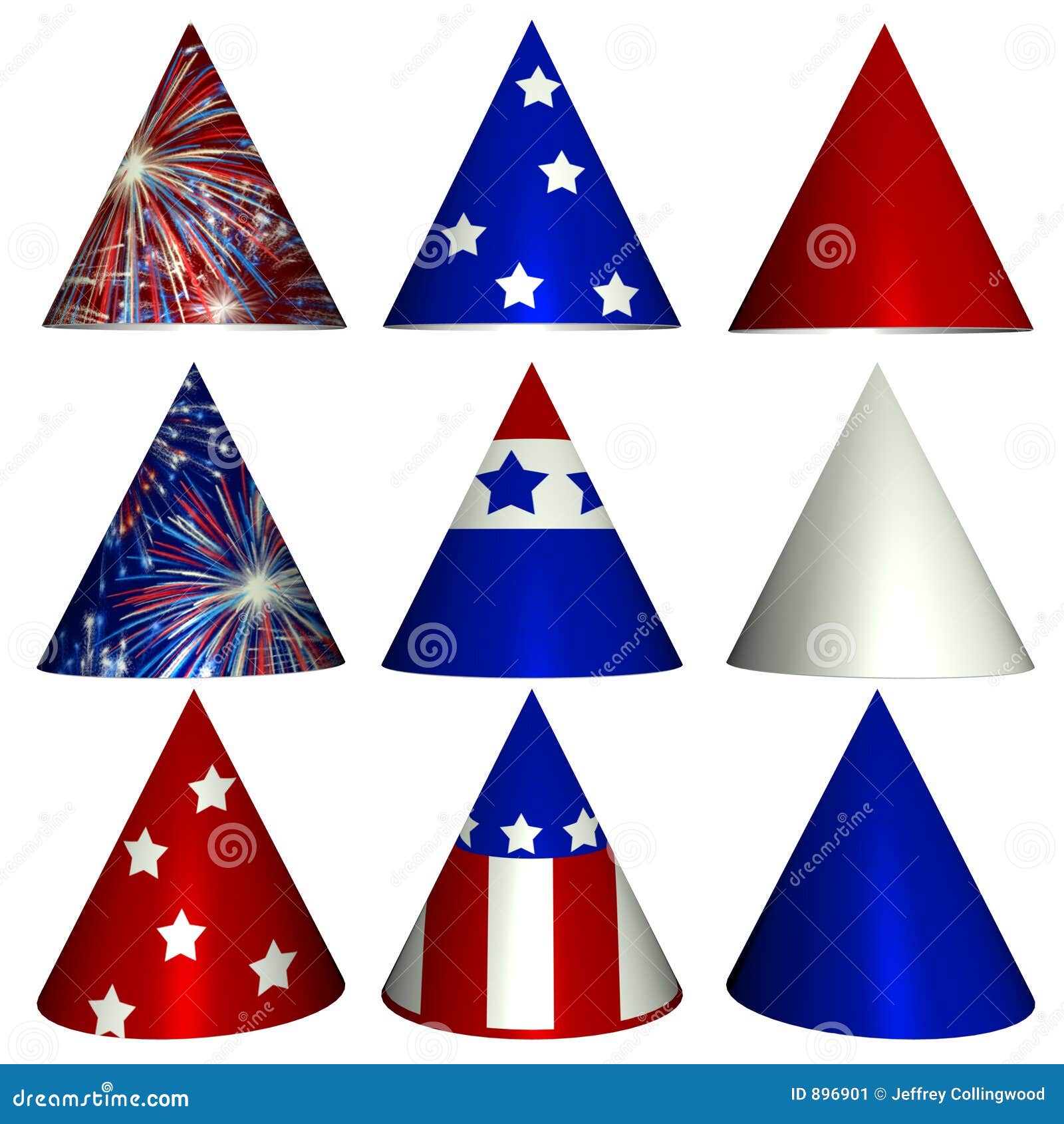 Patriotic Party Hats stock illustration. Illustration of patriot - 896901