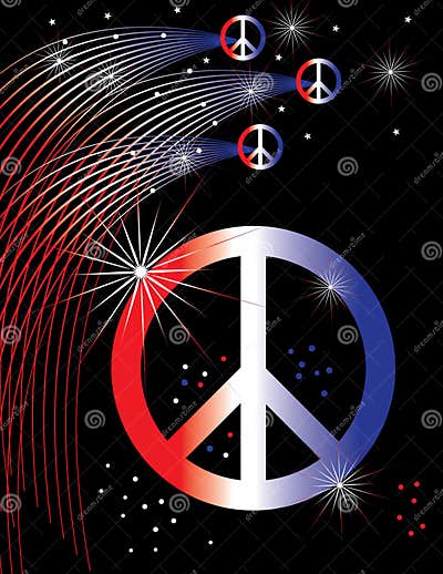 Patriotic Peace Poster stock vector. Illustration of decoration - 12558617