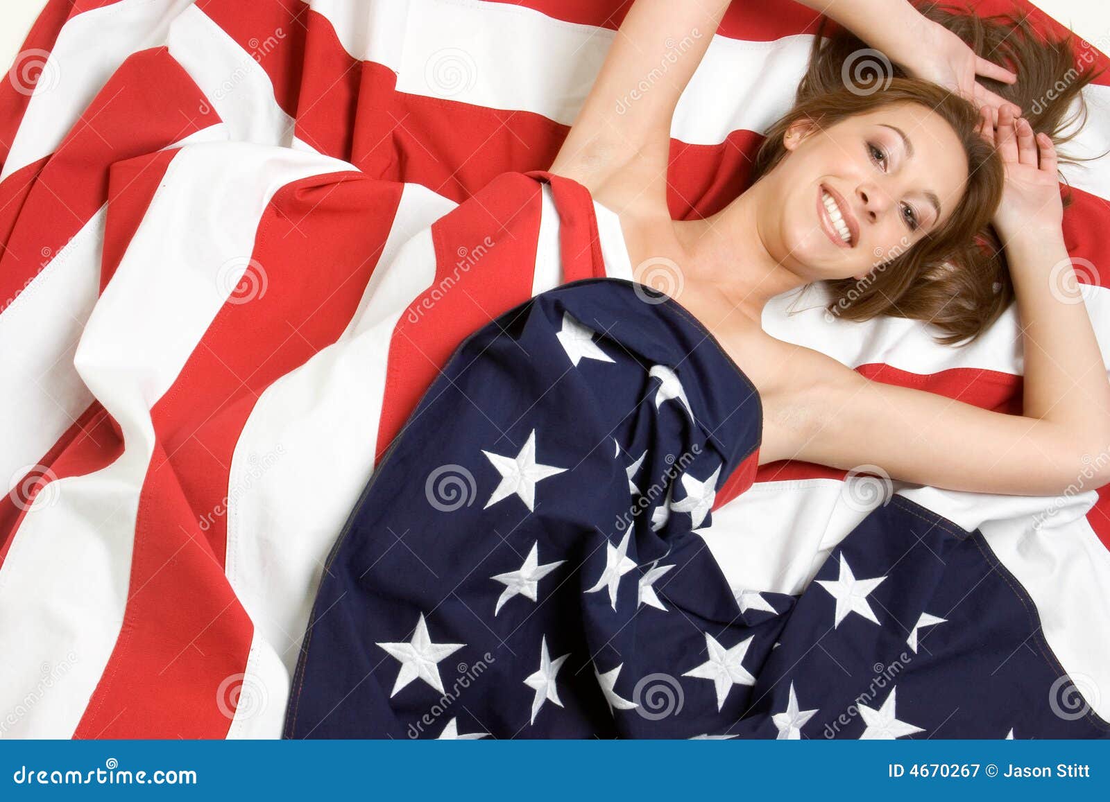 Patriotic Person stock image. Image of july, women, people - 4670267