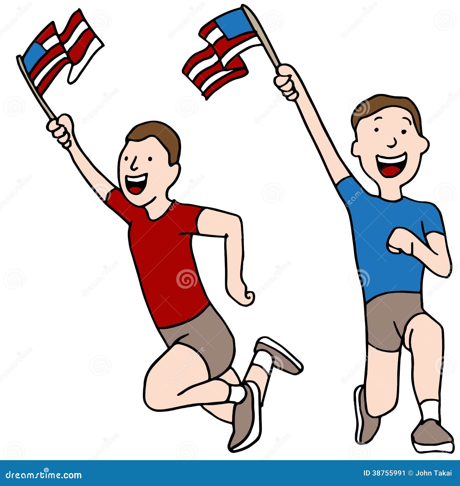 Patriotic Runners stock vector. Illustration of patriots - 38755991