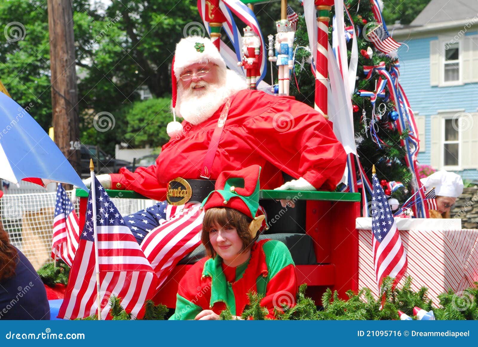 Patriotic Santa Claus editorial photo. Image of merry - 21095716