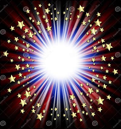 Patriotic Shooting Stars Frame Stock Illustration - Illustration of ...
