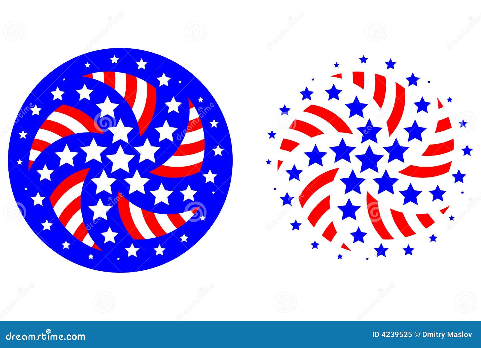Patriotic Stars and Stripes Logos Stock Vector - Illustration of ...