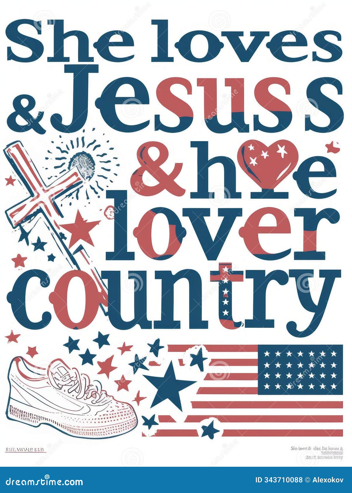 Patriotic Typography Elements for Independence Day Generative AI Stock ...