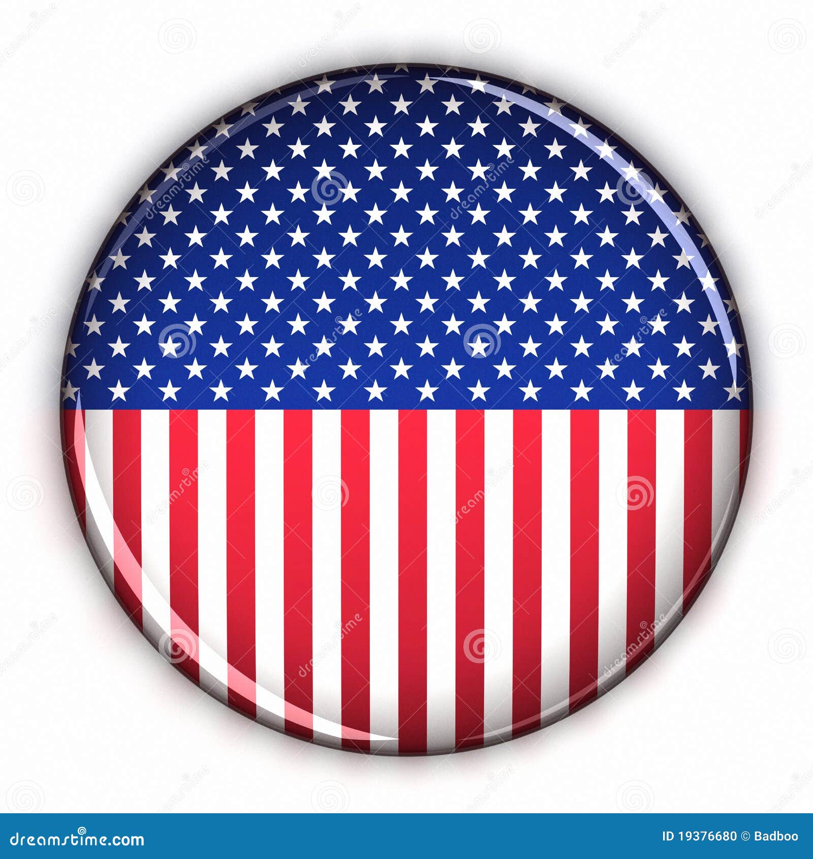 Patriotic USA button stock illustration. Illustration of north - 19376680