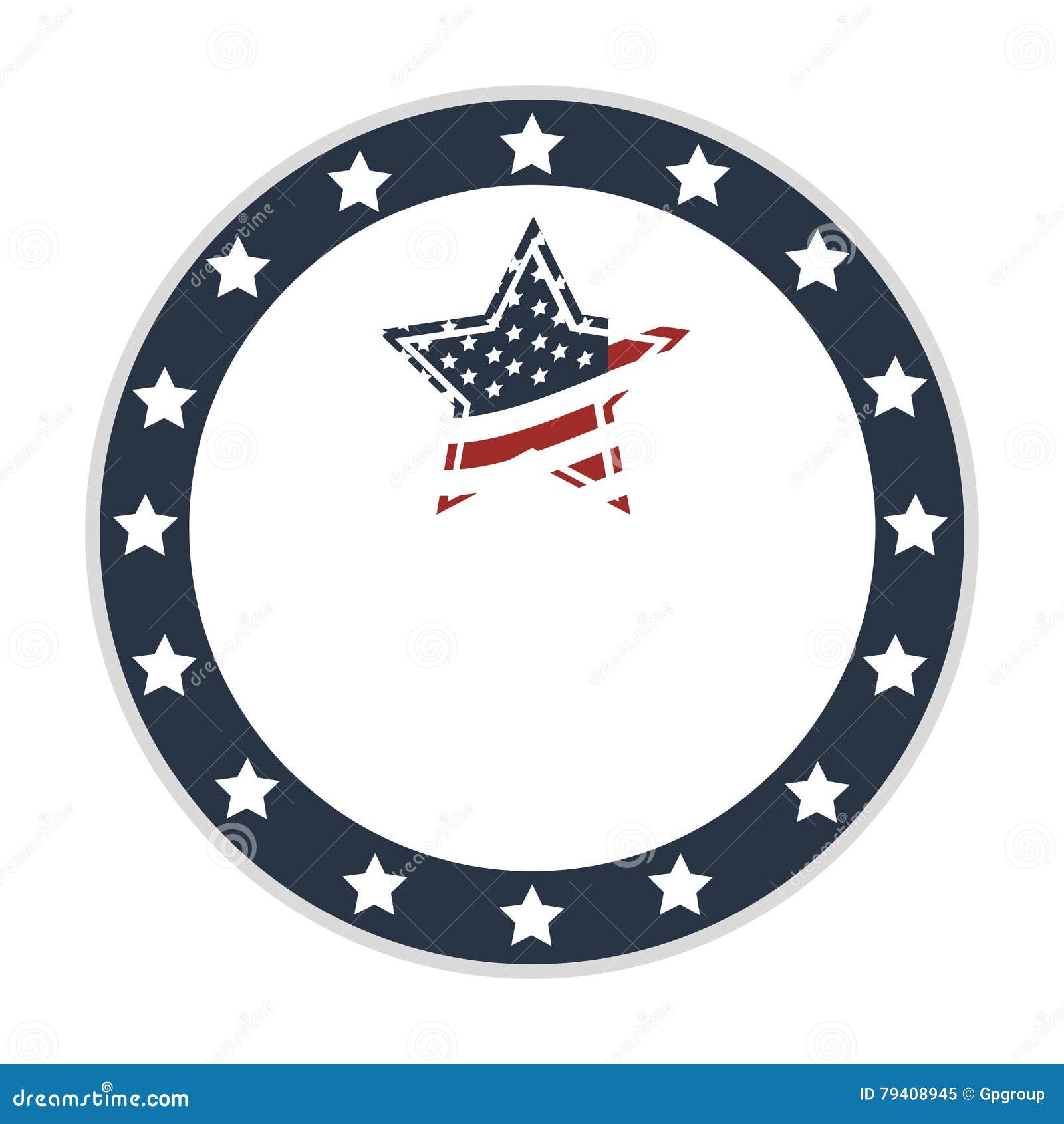 Patriotic Usa Related Emblem Image Stock Vector - Illustration of ...
