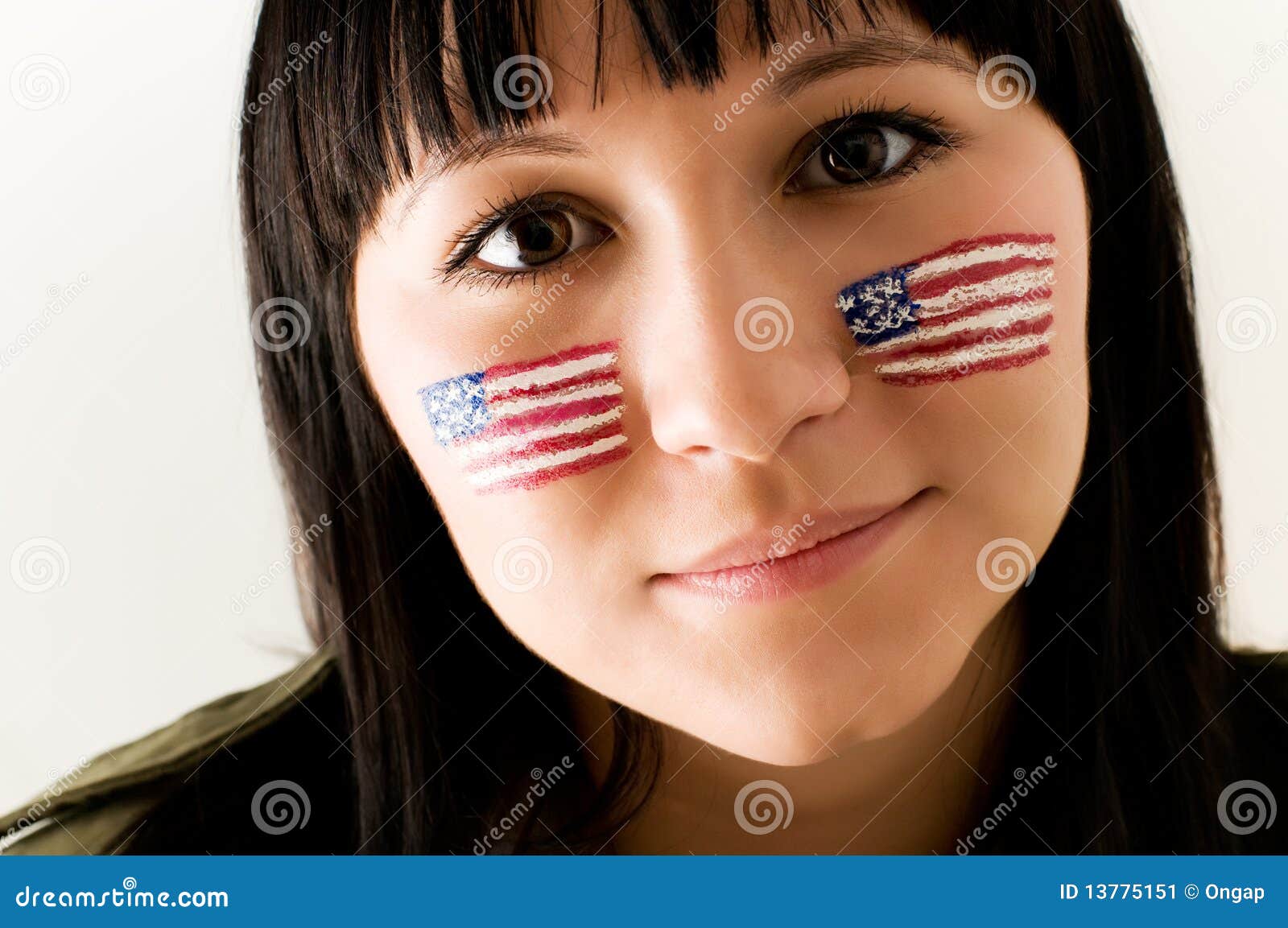 Patriotic woman stock image. Image of woman, american - 13775151
