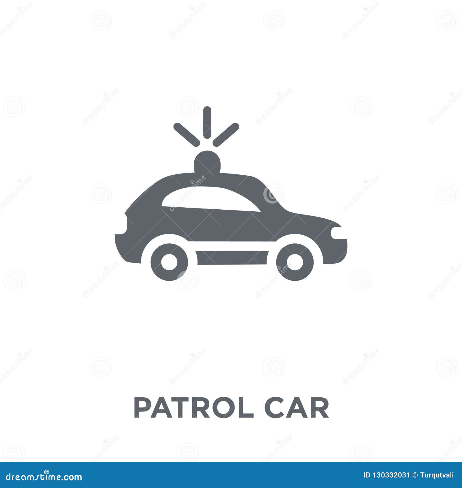 Patrol Car Icon from Transportation Collection. Stock Vector ...