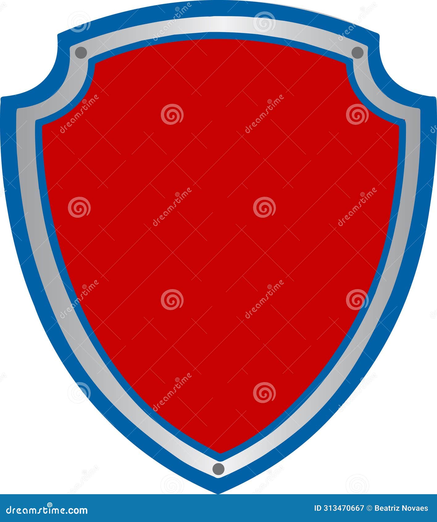 Paw Patrol Main Character Icon Red Shield Stock Vector - Illustration ...