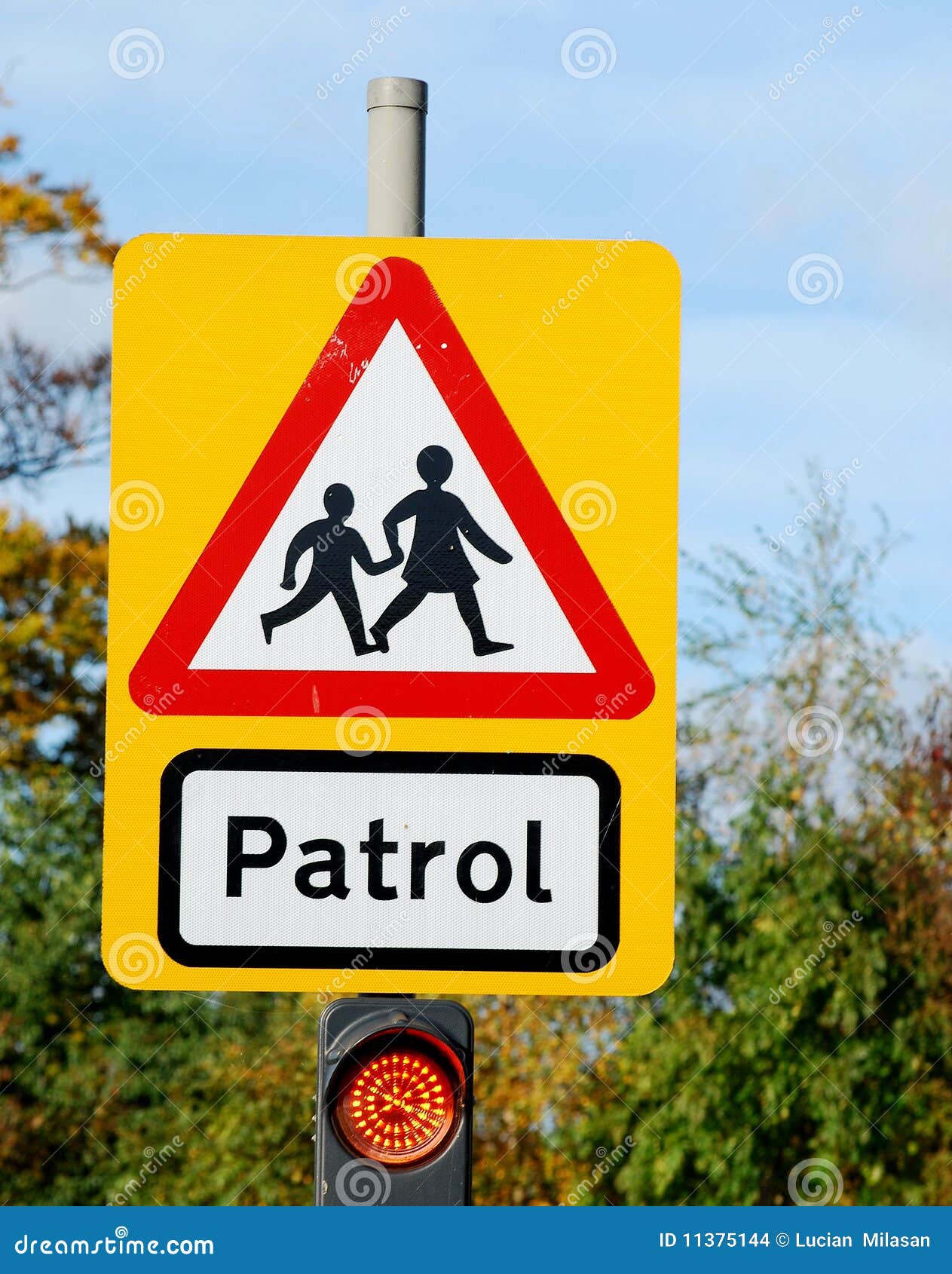 Patrol Street Sign stock photo. Image of symbol, protect - 11375144