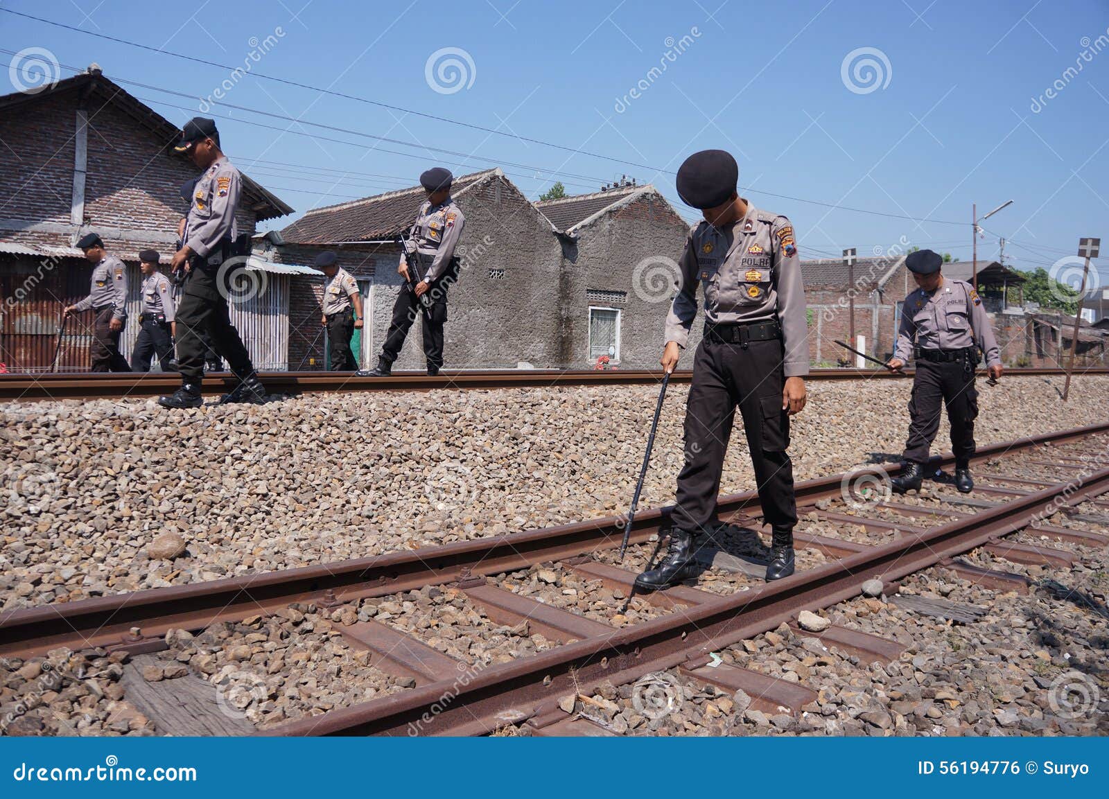 Patrolled the railroad editorial photo. Image of java - 56194776