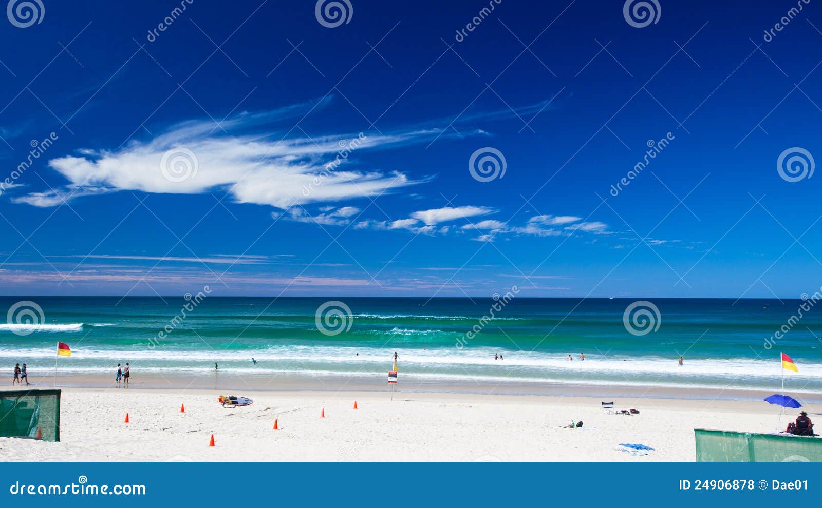 Patrolled tropical beach stock photo. Image of peaceful - 24906878