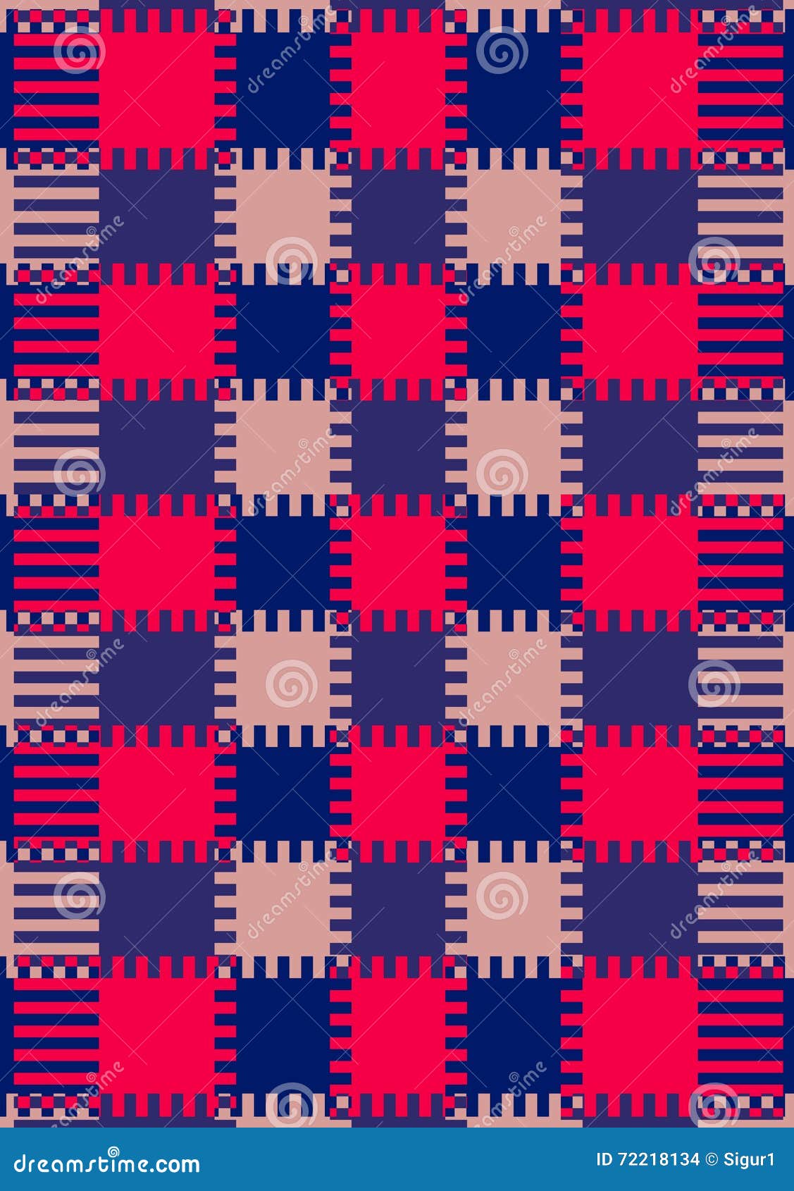 Patron Design with Square Modules Snatches Stock Illustration ...