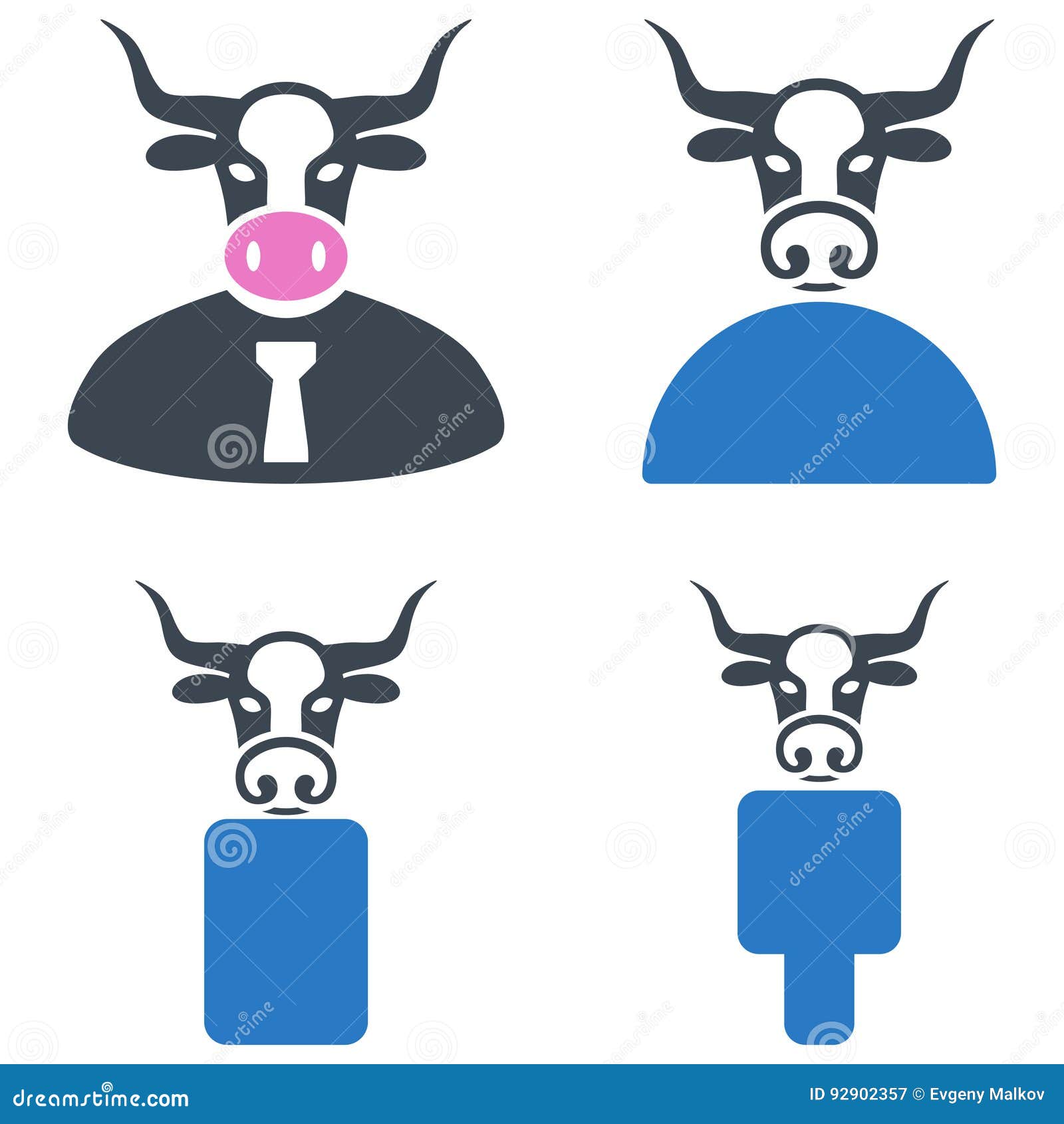 Patron Flat Icons de vache illustration de vecteur. Illustration du ...