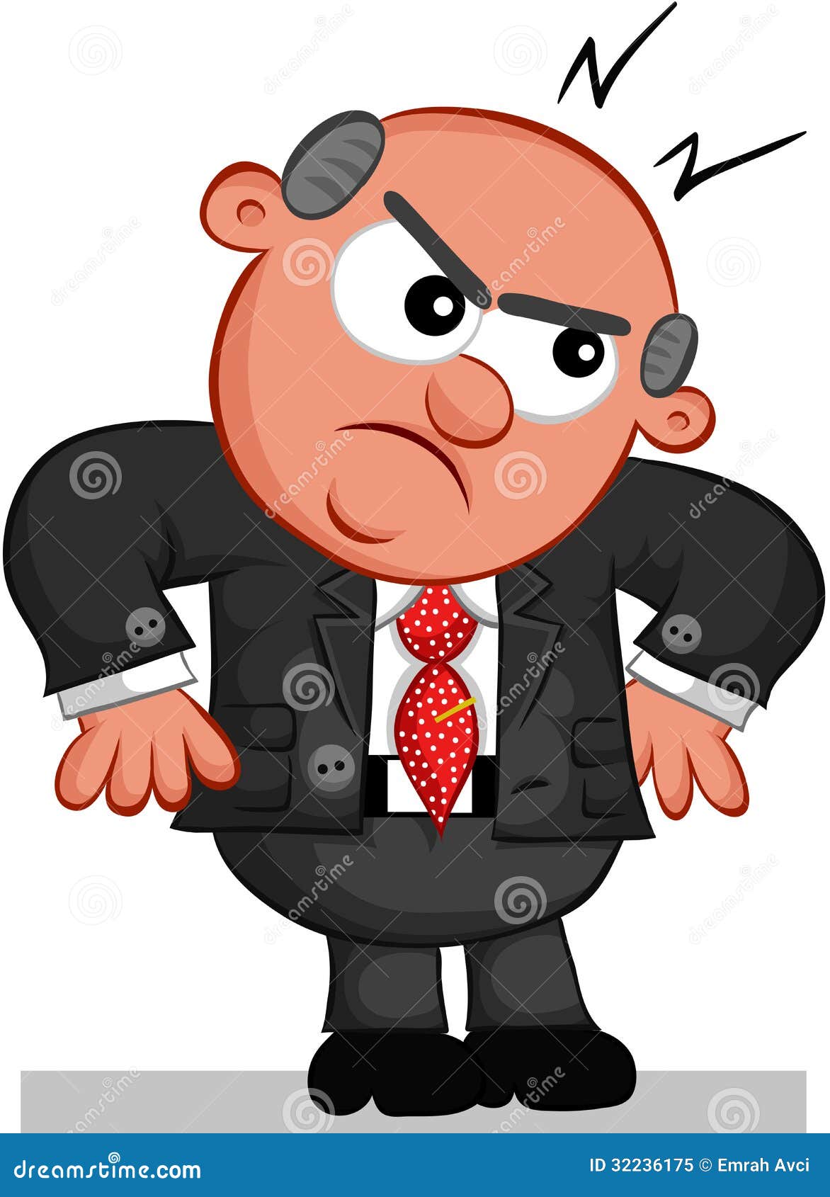 Patron Man Angry illustration de vecteur. Illustration du contrarié ...