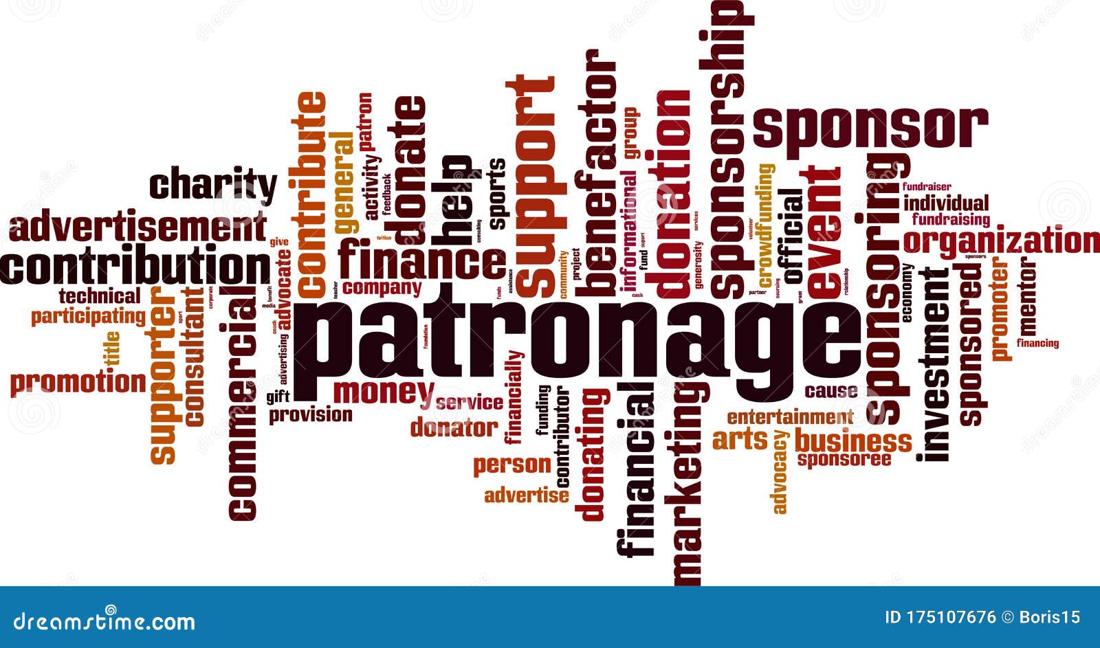 Patronage word cloud stock vector. Illustration of event - 175107676