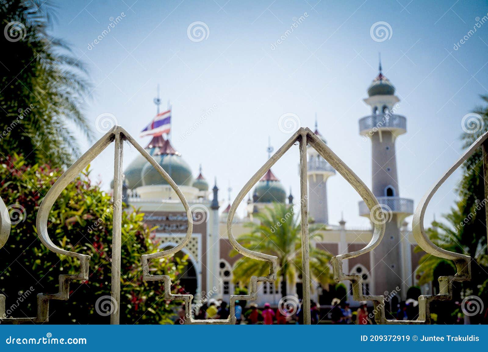 Pattani Central Mosque Thailand Stock Image - Image of twilight ...