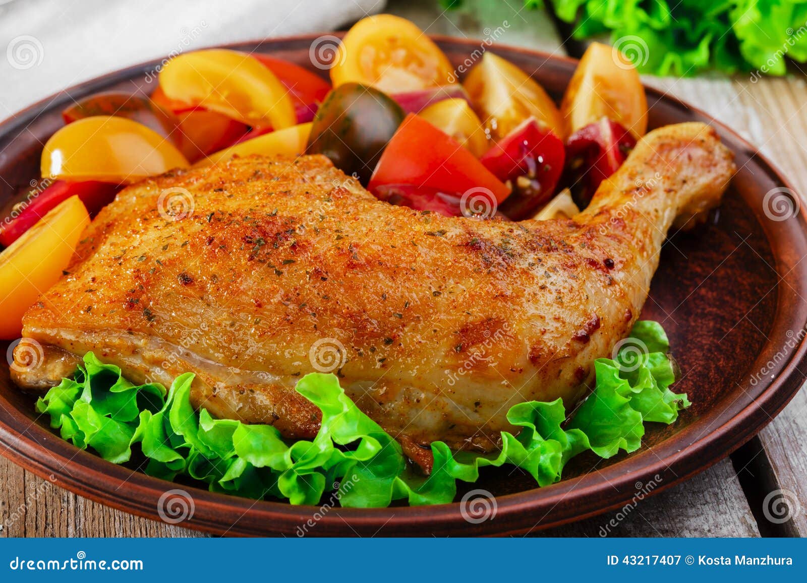 Patte De Poulet Cuite Au Four Image stock - Image du poulet, quart ...