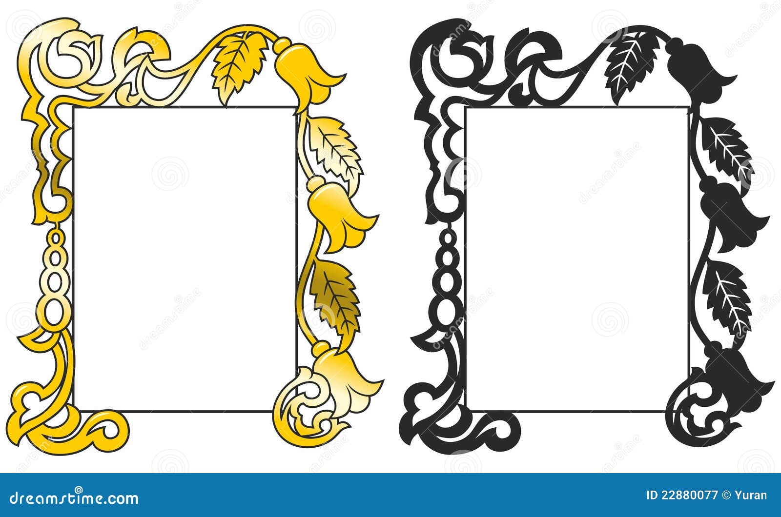 Patten frame stock vector. Illustration of curled, decorate - 22880077