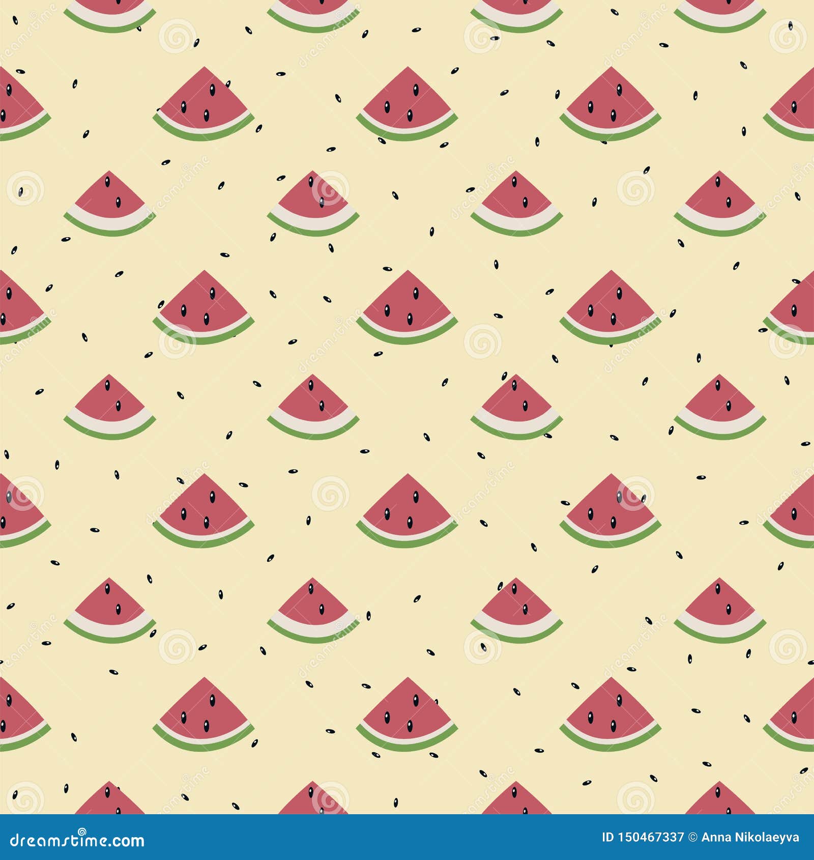 Pattern. Seamless Background. Watermelon. Summer Stock Vector ...
