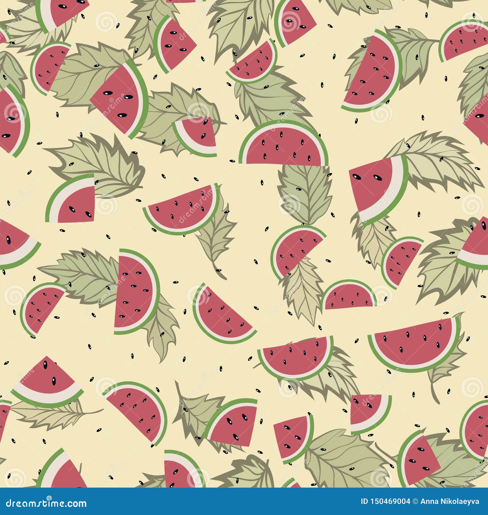 Pattern. Seamless Background. Watermelon. Summer Stock Vector ...